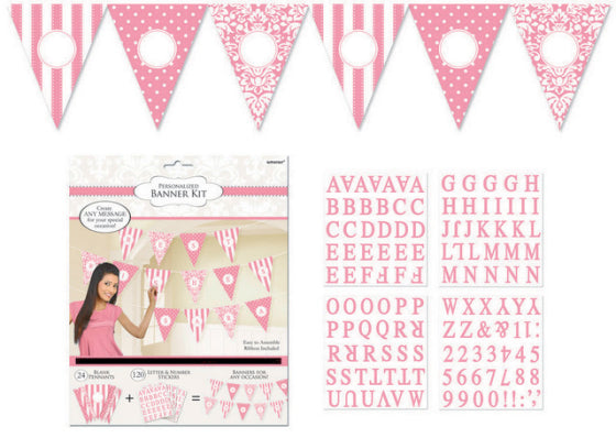 Buy NEW PINK PERSONALIZED PENNANT BANNER Brisbane, Logan, Gold Coast ...