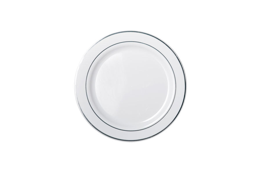 Buy 190mm Heavy Duty Lunch Plate With Silver Lining 6Pk Brisbane, Logan ...
