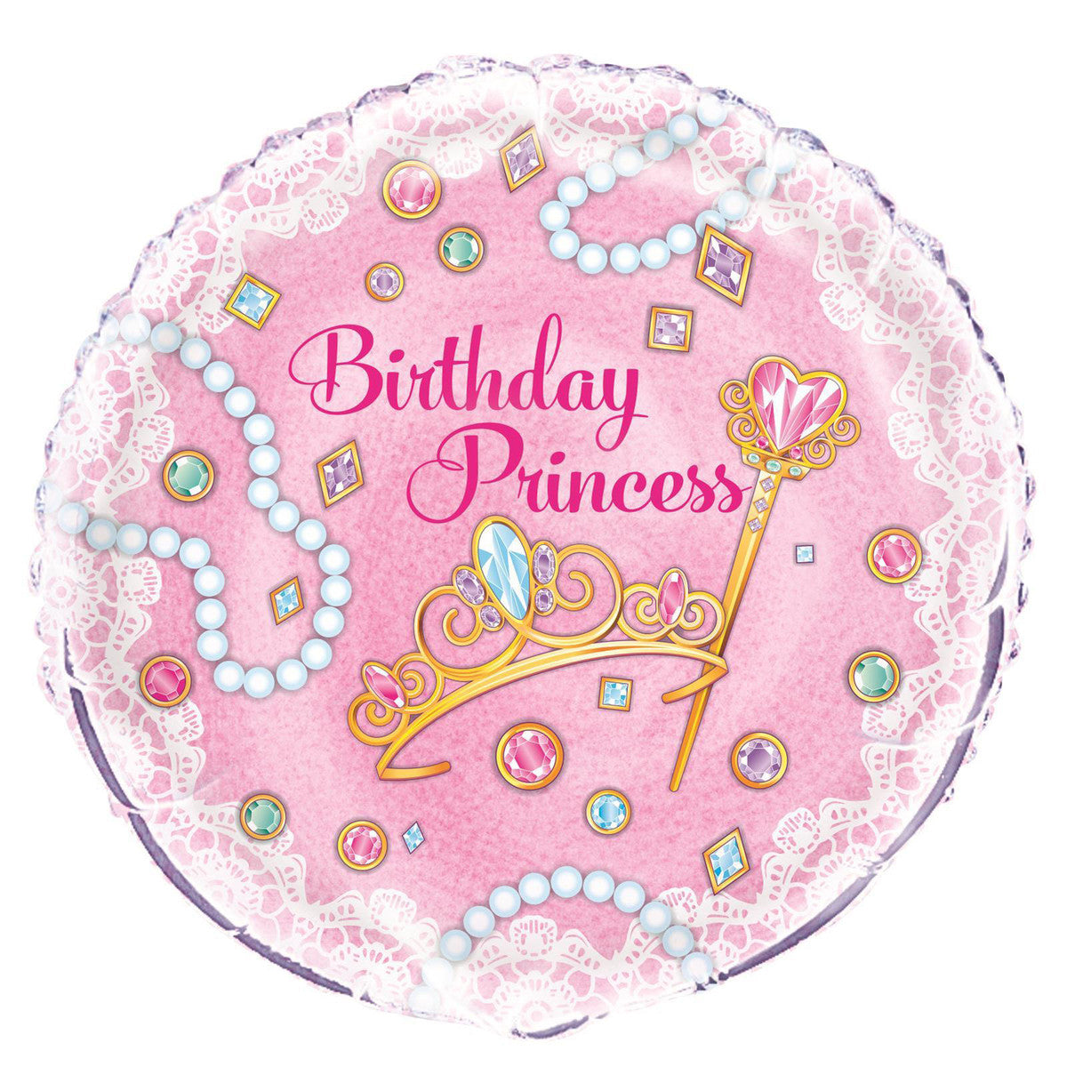 Buy Pink Princess "BIRTHDAY PRINCESS" 45cm (18") Foil Balloon Brisbane ...