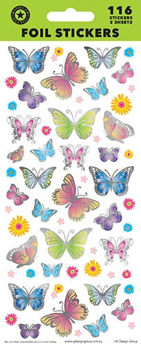 Buy Sticker Sheet BUTTERFLIES 116 stickers 2 sheets Brisbane, Logan ...