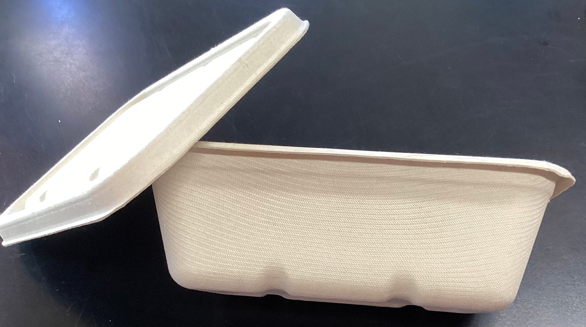 Buy Natural Sugarcane Takeaway Container 650ml with lid 50pcs Brisbane ...