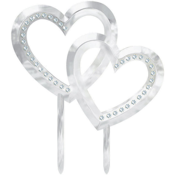 Buy CAKE Topper double heart plastic Brisbane, Logan, Gold Coast ...