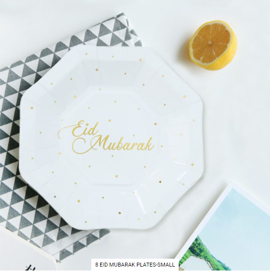 Buy Eid Mubarak Printed Paper Plates 18cm 8Pk Brisbane, Logan, Gold ...