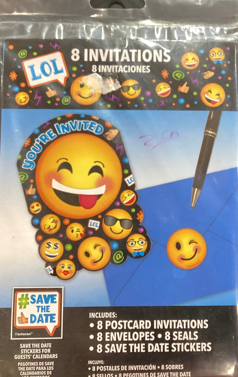 Buy Smiley Invitation 8pk Brisbane, Logan, Gold Coast, Sydney ...